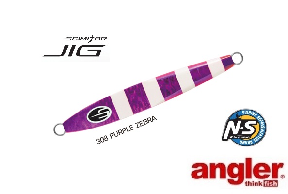 NS Blackhole Scimitar Jig 120gr Purple Zebra - Angler