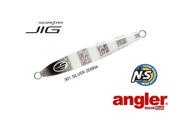 NS Blackhole Scimitar Jig 90gr Silver Zebra - Angler